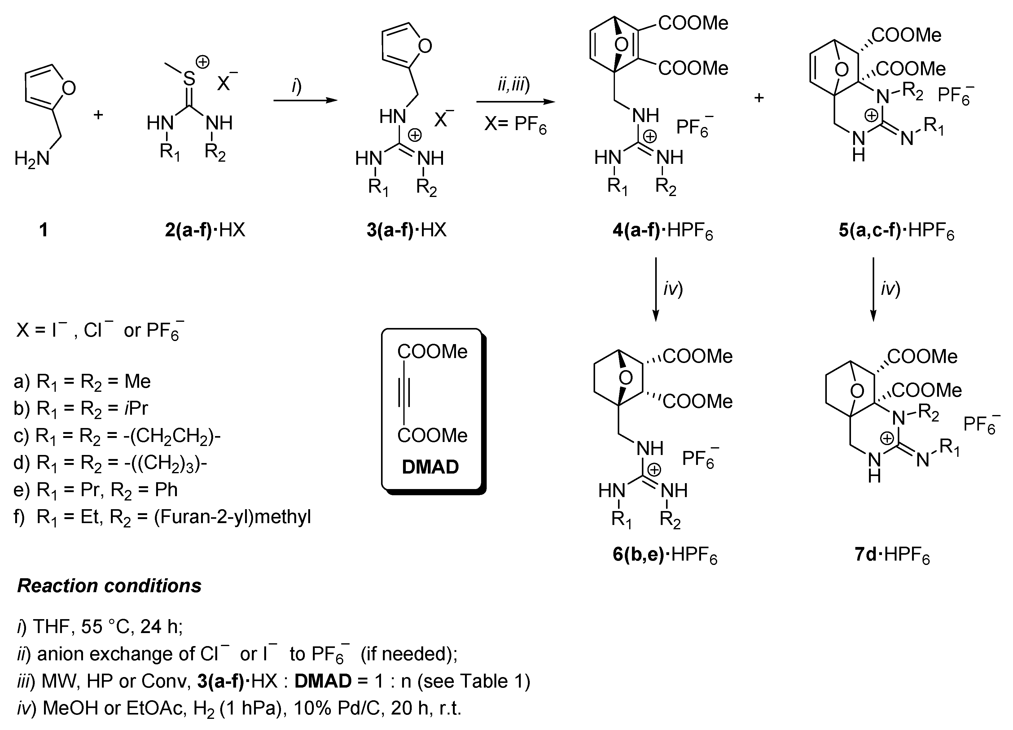 Anion-Controlled Synthesis of Novel Guanidine-Substituted Oxanorbornanes