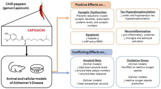 A Systematic Review of the Effects of Capsaicin on Alzheimer’s Disease
