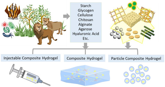Nature-Derived Polysaccharide-Based Composite Hydrogels for Promoting Wound Healing