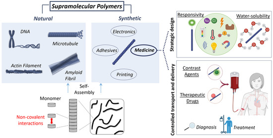 Responsive Supramolecular Polymers for Diagnosis and Treatment