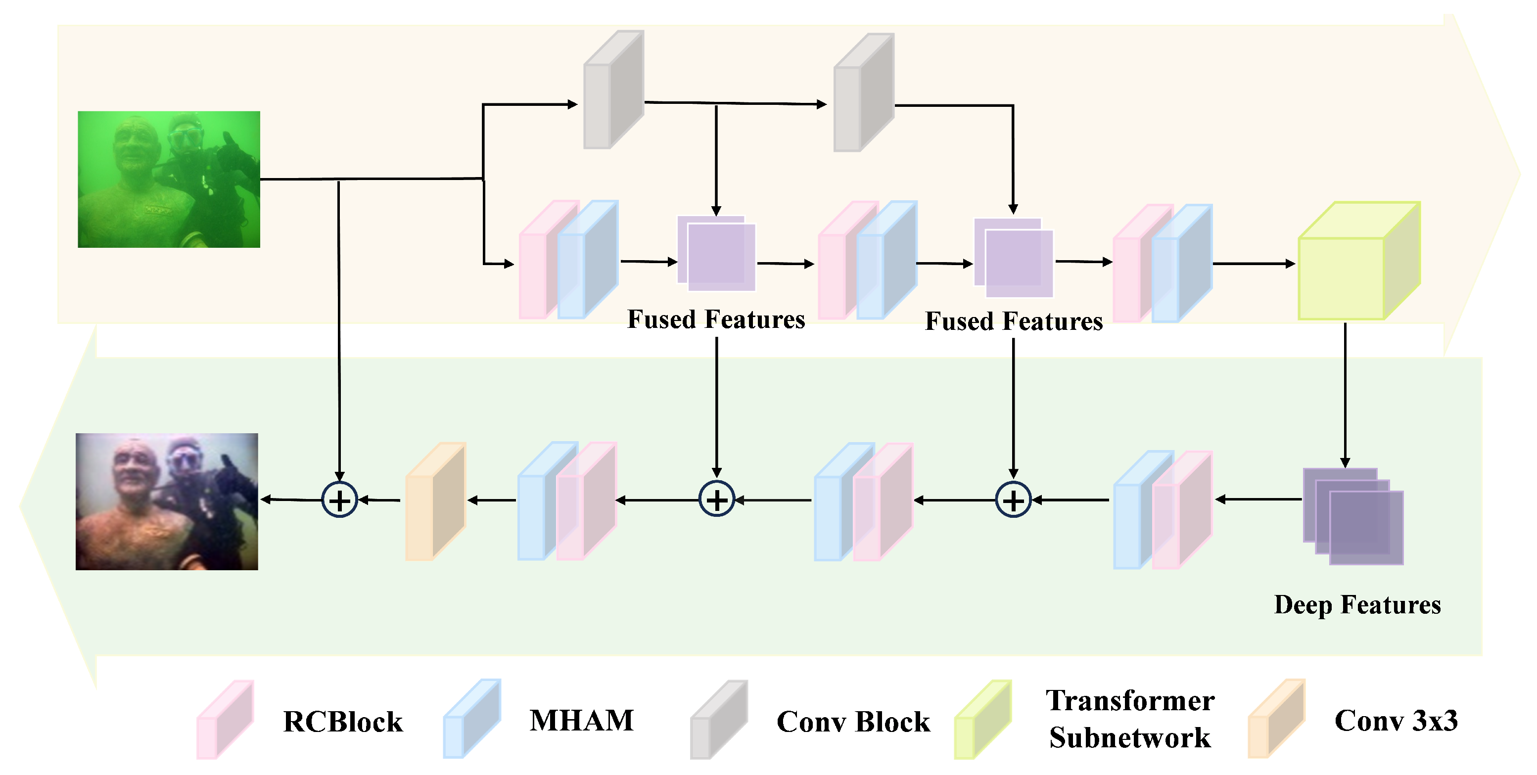 A Multi-Domain Enhanced Network for Underwater Image Enhancement