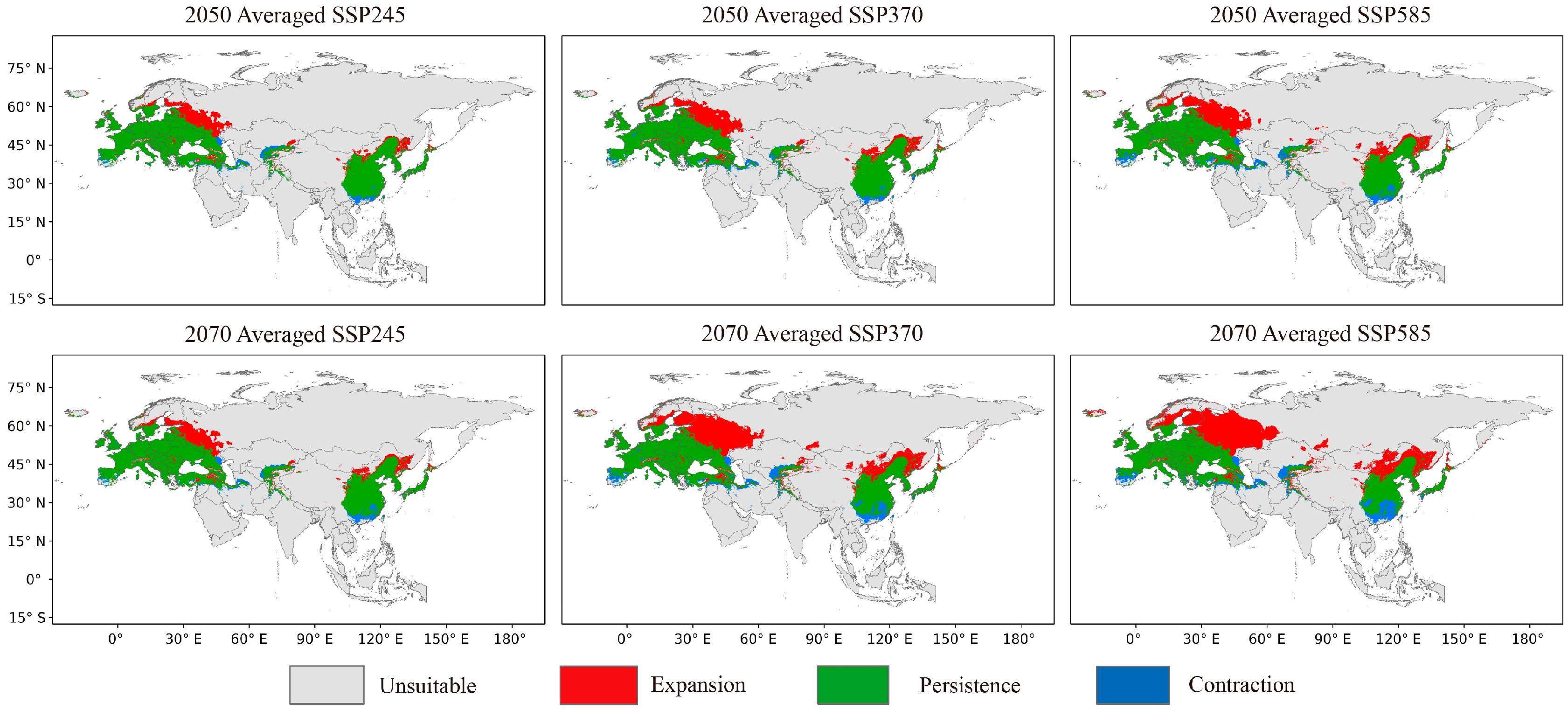Future Trends in Obolodiplosis robiniae Distribution across Eurasian ...