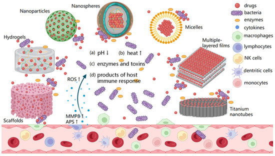 Smart Bacteria-Responsive Drug Delivery Systems in Medical Implants