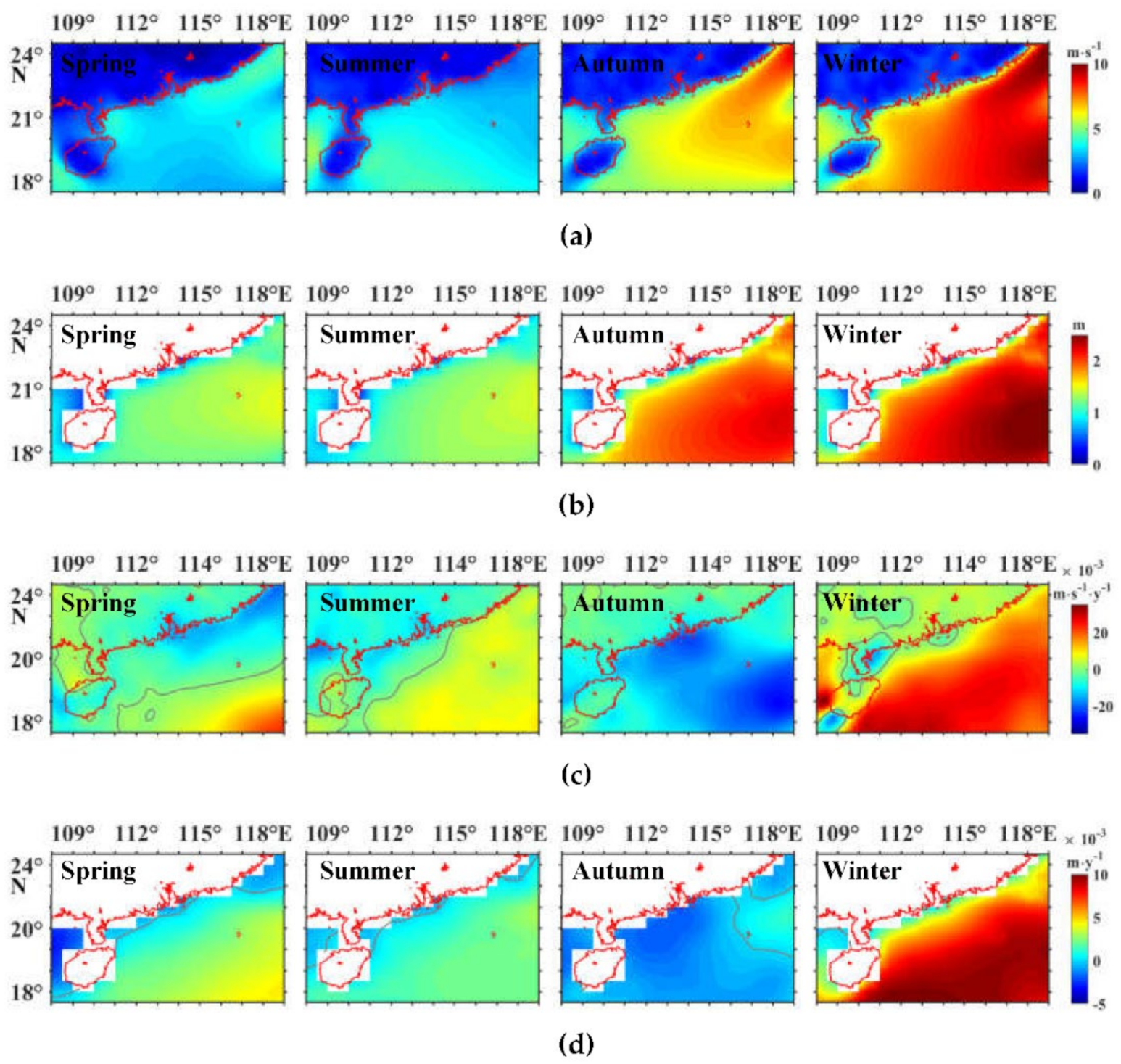 Long-Term Trends of Sea Surface Wind in the Northern South China Sea ...