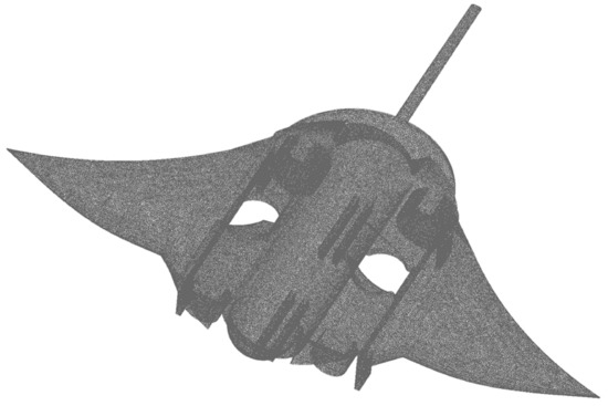 A Manta Ray Robot with Soft Material Based Flapping Wing