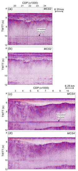 Seismic Multiple Attenuation in the Continent–Ocean Transition Zone of the Northern South China Sea