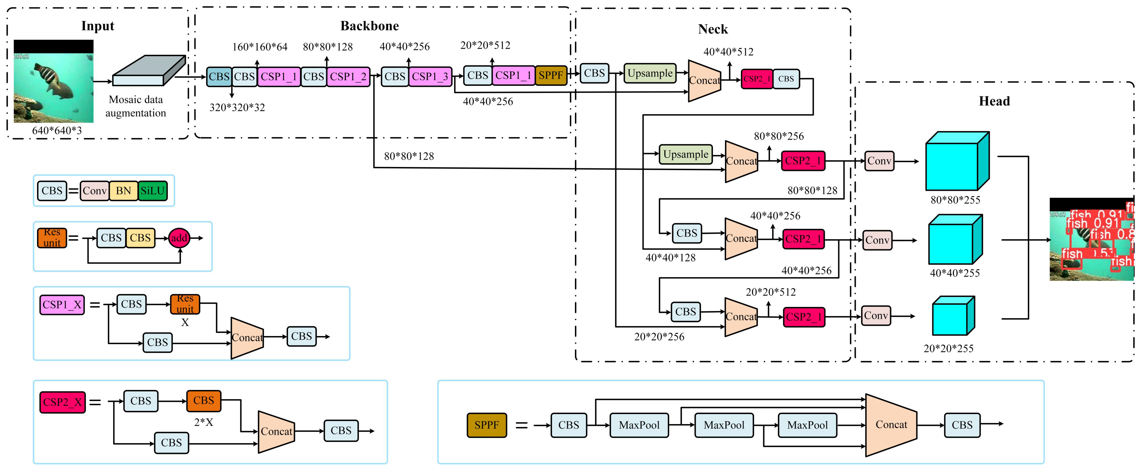 A Real-Time Fish Target Detection Algorithm Based on Improved YOLOv5