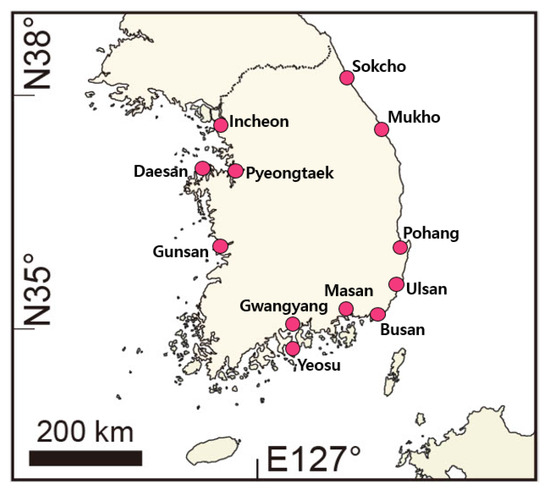Flux of the Wetted Surface Area on Ships’ Hulls in Major Ports of Korea