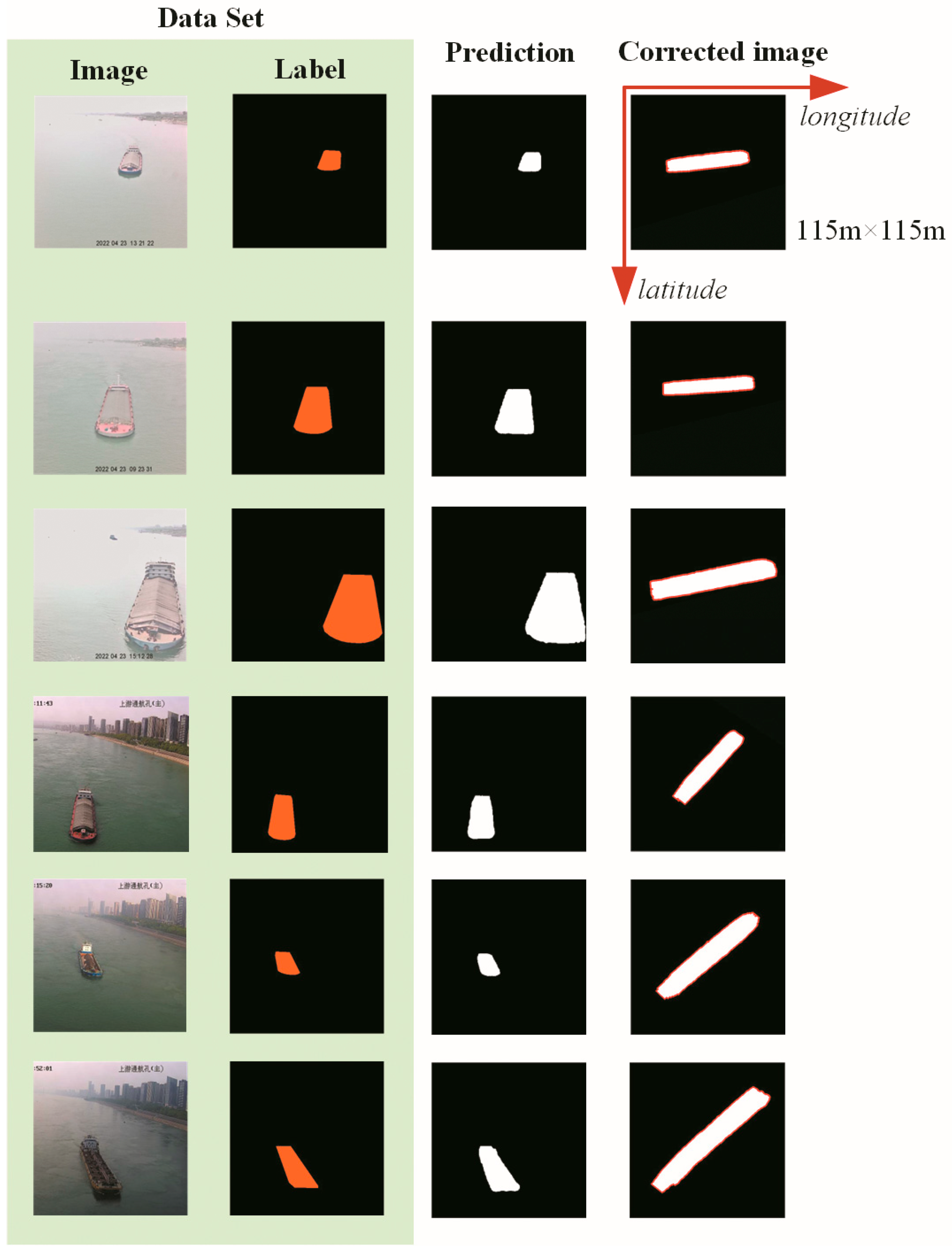 Online Estimation of Ship Dimensions by Combining Images with AIS Reports