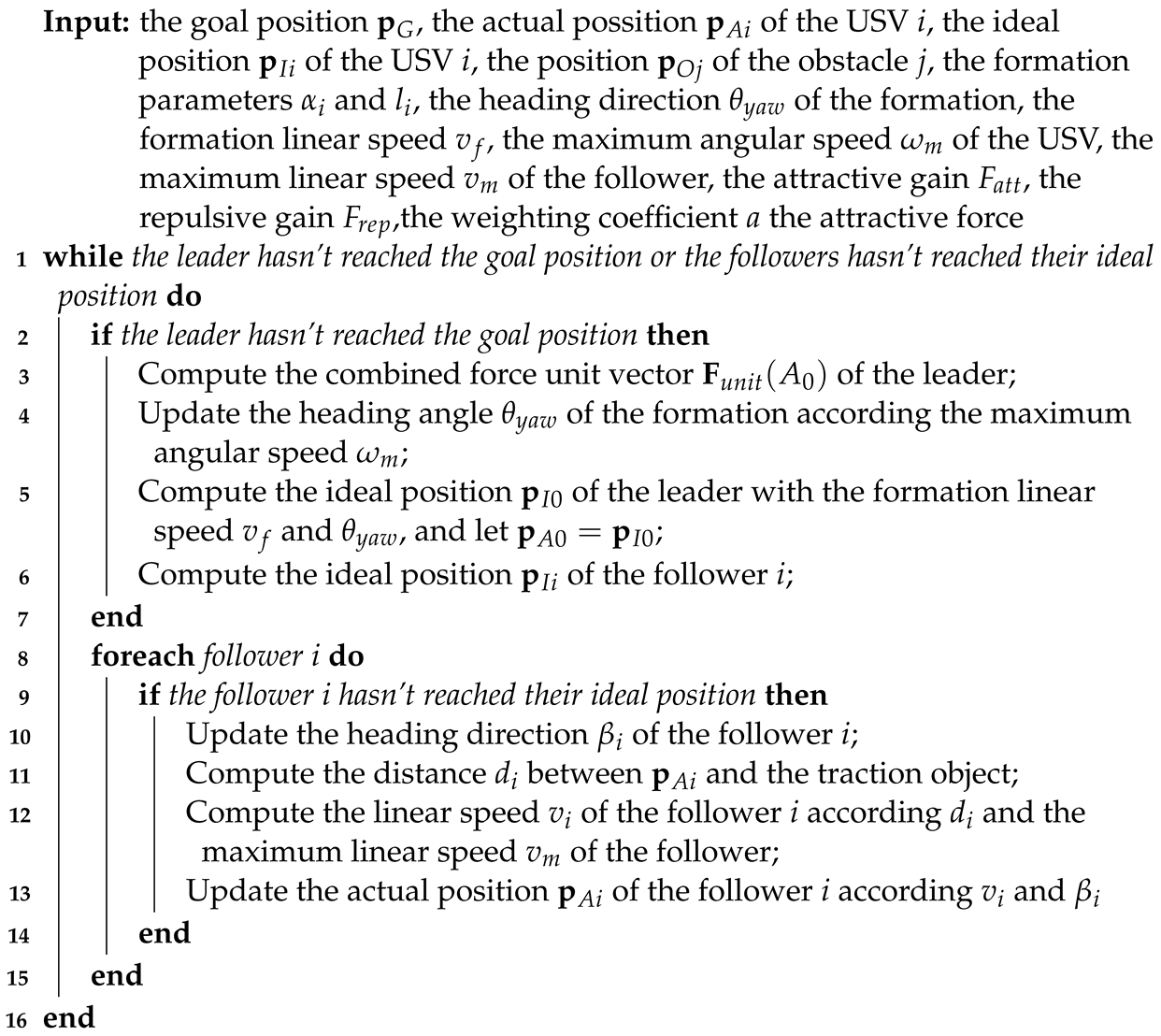 A Formation Control and Obstacle Avoidance Method for Multiple Unmanned Surface Vehicles