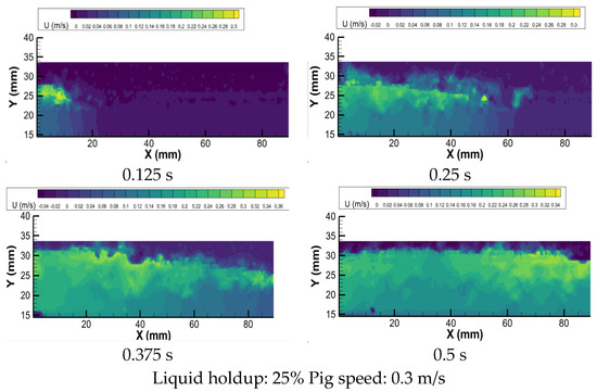 PIV Experimental Research and Numerical Simulation of the Pigging Process