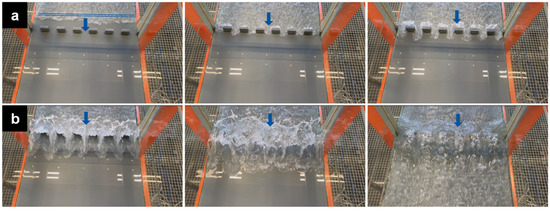 Buffer Blocks as Wave Energy Dissipators: Flow Depth Reduction