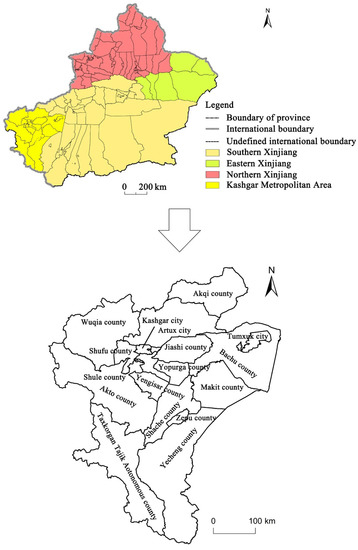 Analysis of Spatial Structure in the Kashgar Metropolitan Area, China