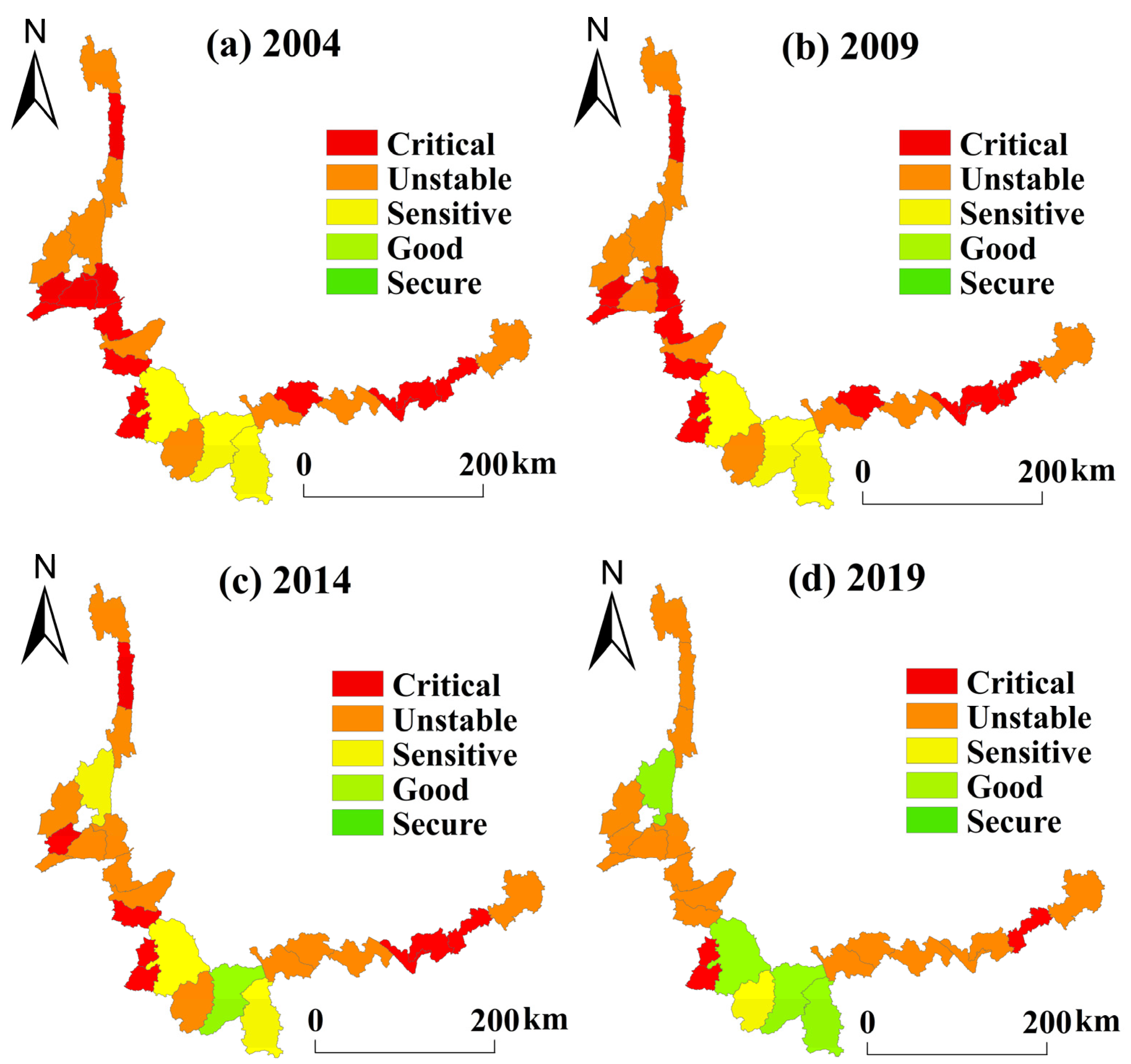 The Spatiotemporal Evolution of Ecological Security in Border Areas: A ...