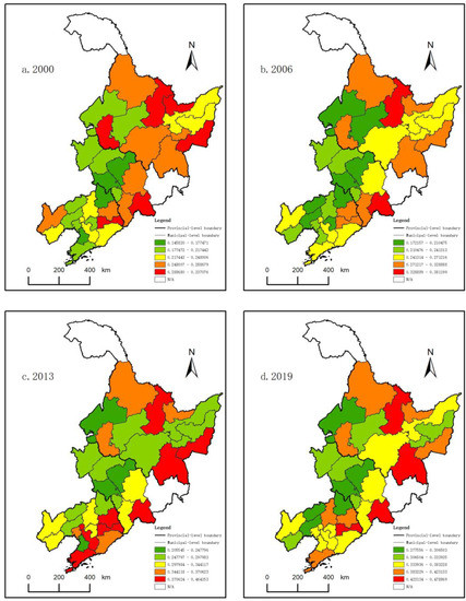 Study on Spatial–Temporal Evolution Characteristics and Restrictive Factors of Urban–Rural ...