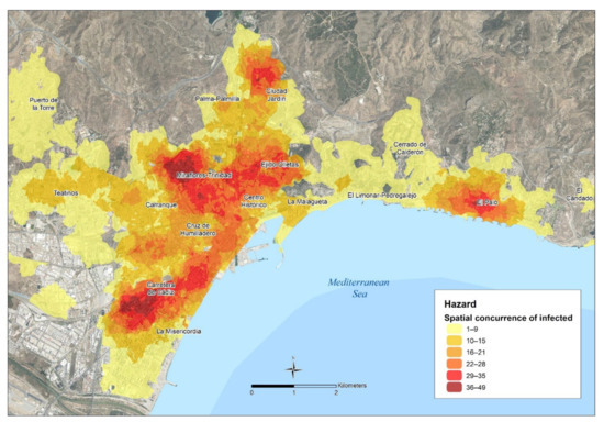 Land | Free Full-Text | Mapping the Risk of COVID-19 Contagion at Urban ...