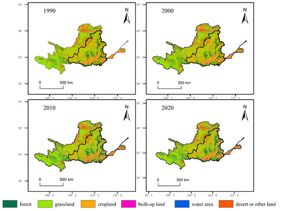 Spatiotemporal Dynamics of Land Cover and Their Driving Forces in the Yellow River Basin since 1990