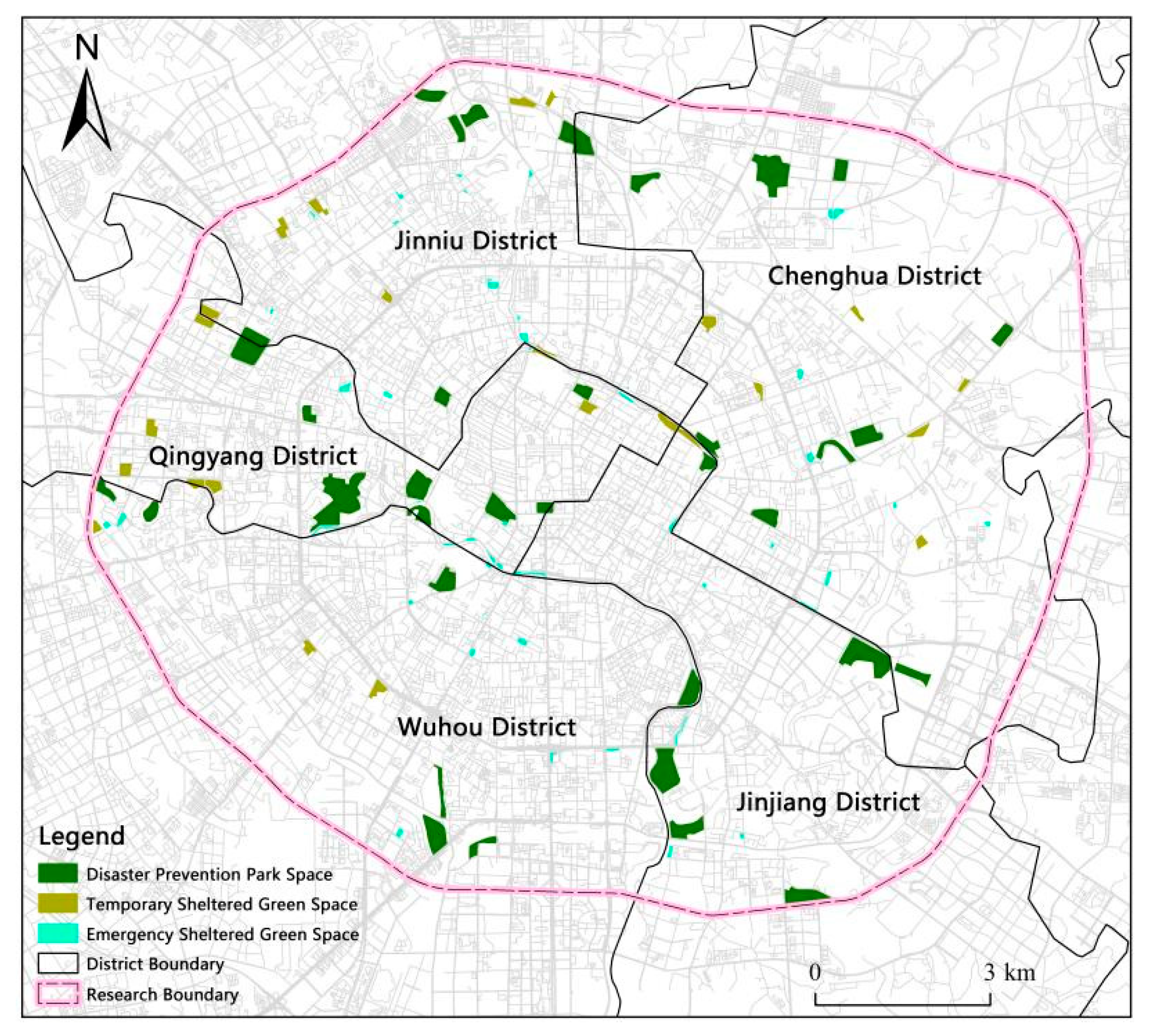 Refuge Green Space Equity: A Case Study of Third Ring Road on Chengdu