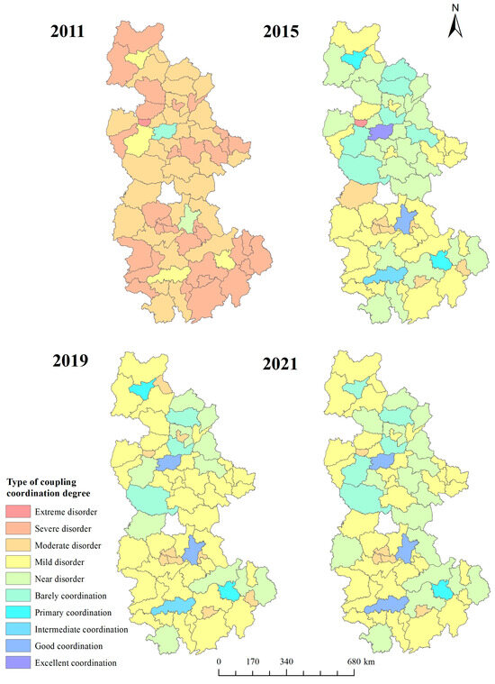 Land | Free Full-Text | Spatio-Temporal Evolution and Driving Mechanism of Coupling Coordination ...