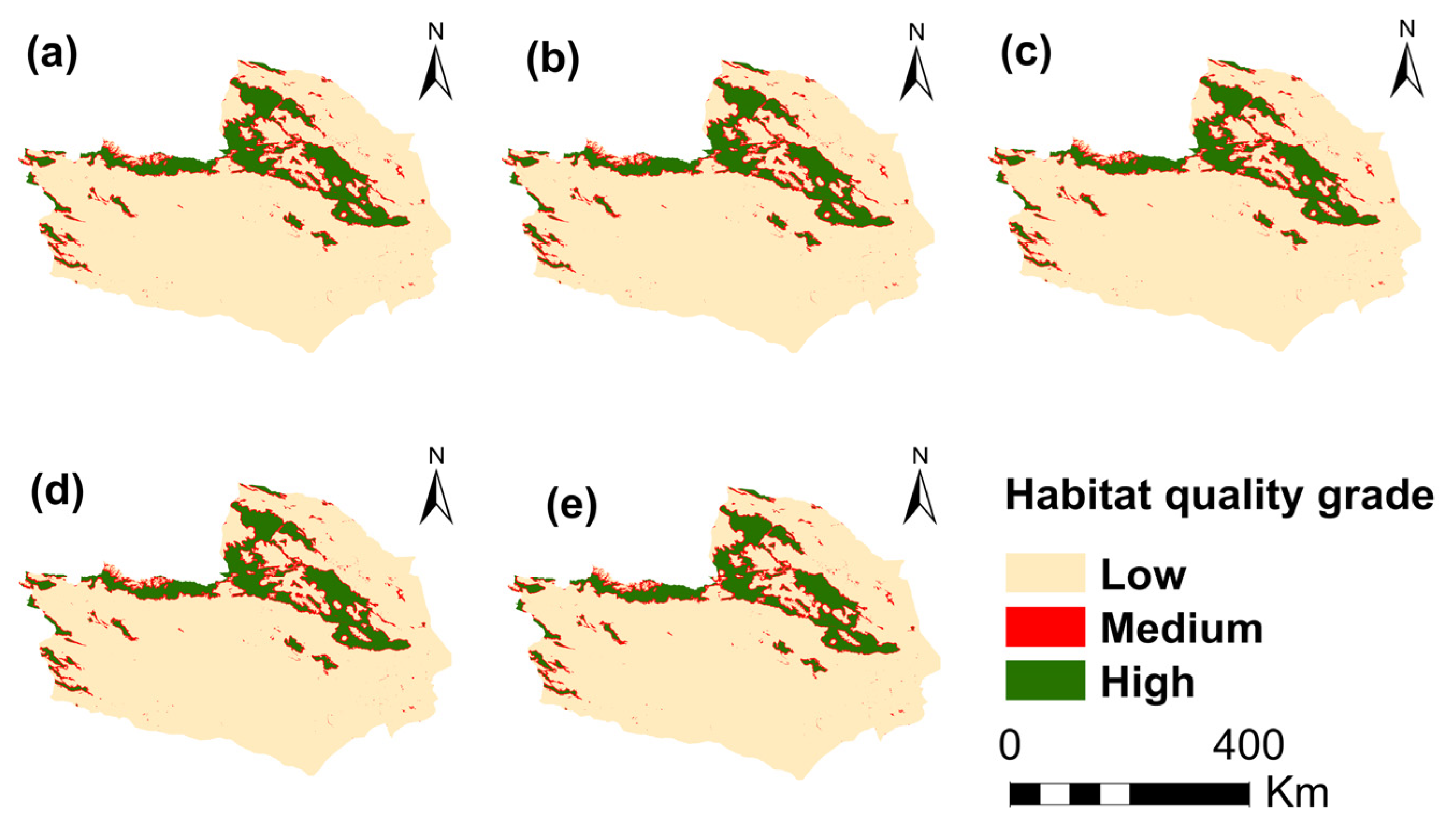 Land | Free Full-Text | Spatiotemporal Evolution of Habitat Quality and Scenario Modeling ...