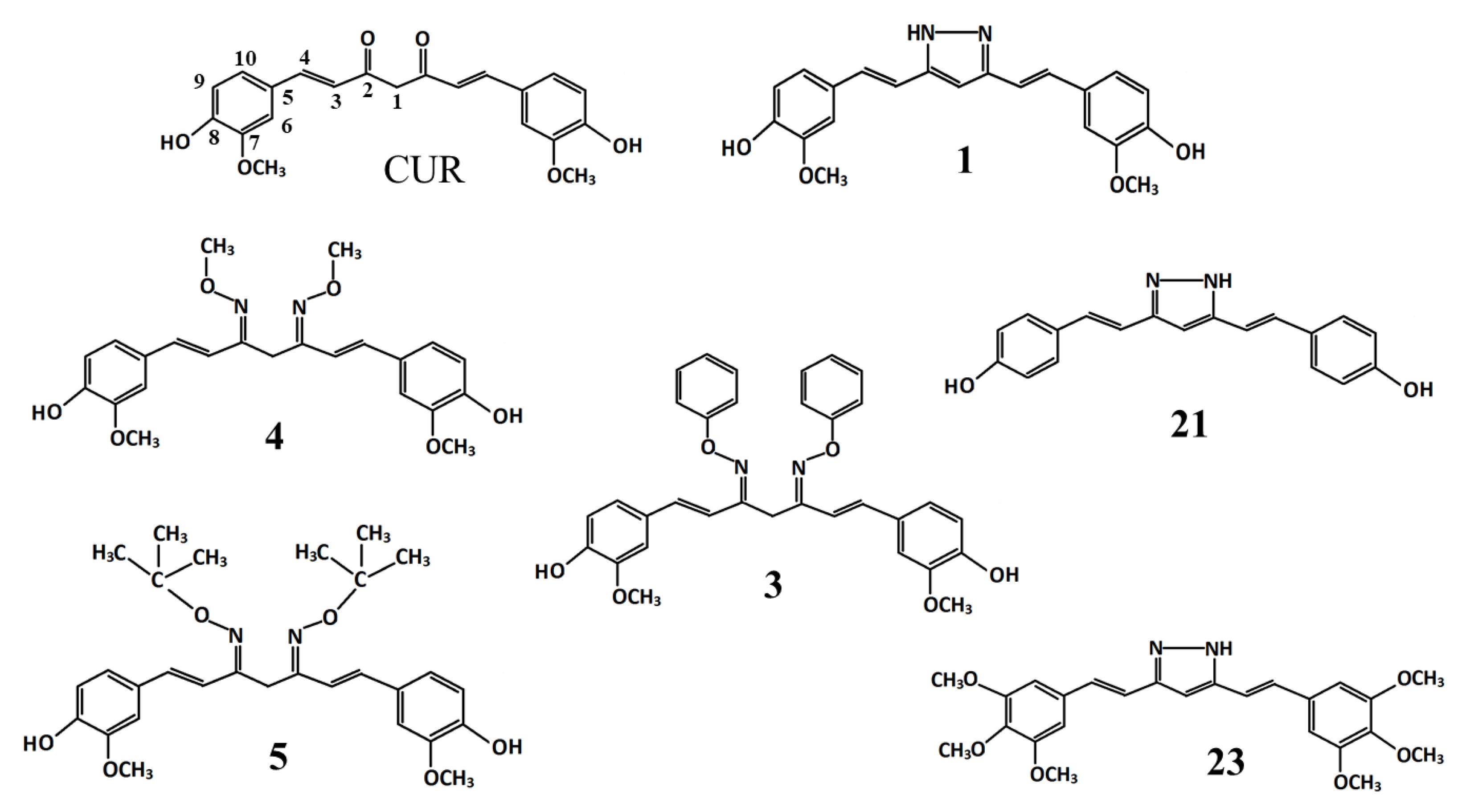 Characterization of Stable Pyrazole Derivatives of Curcumin with ...