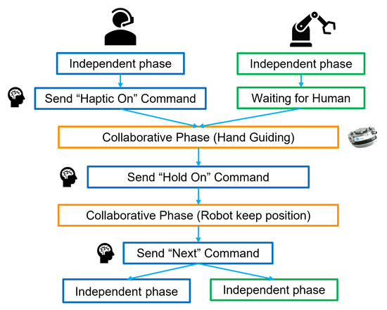 Brain–Computer Interface and Hand-Guiding Control in a Human–Robot Collaborative Assembly Task