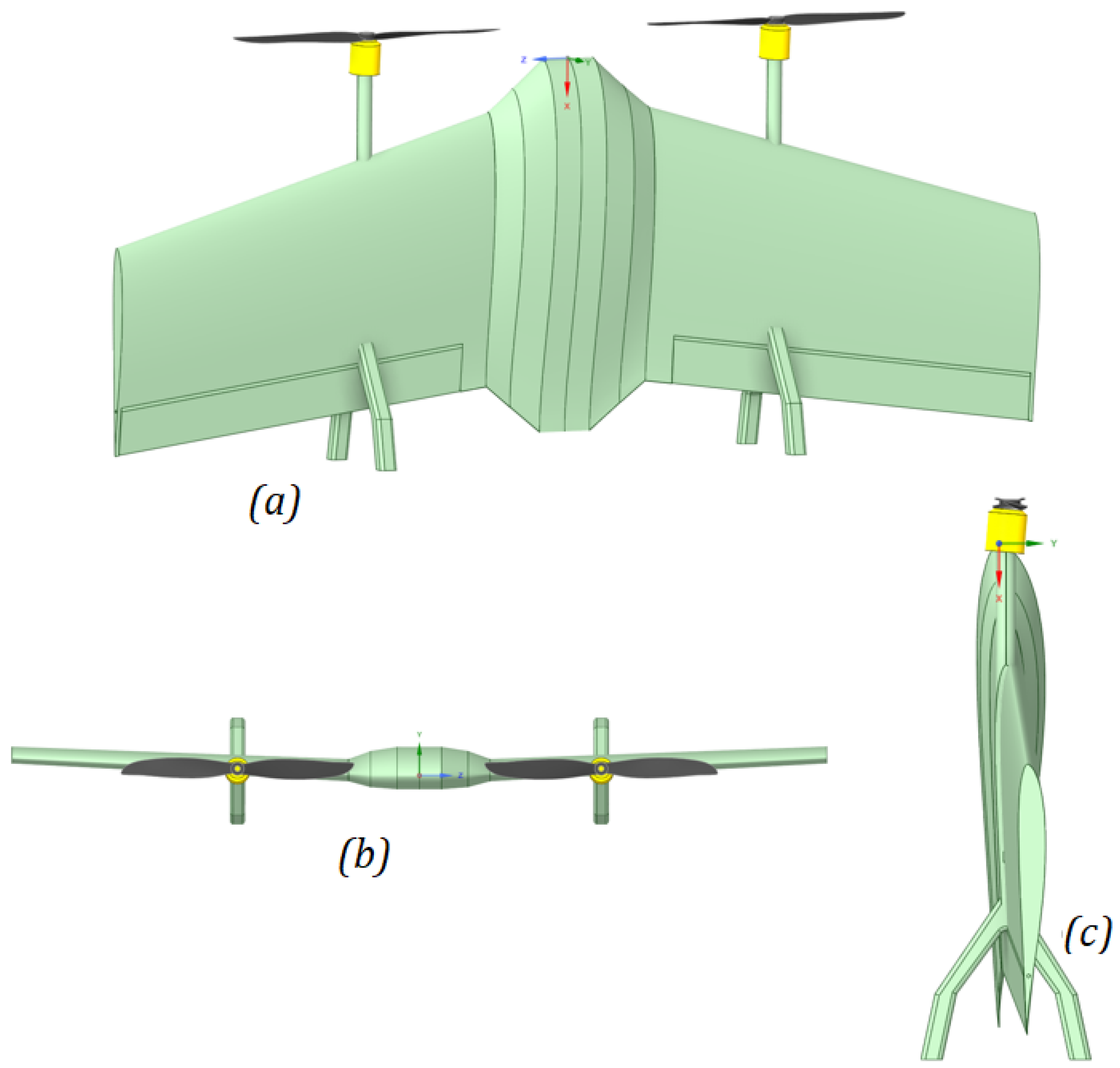 Design and Determination of Aerodynamic Coefficients of a Tail-Sitter ...