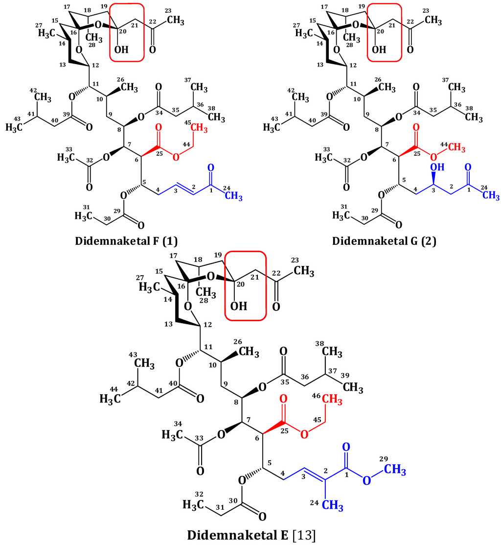 Didemnaketals F and G, New Bioactive Spiroketals from a Red Sea ...