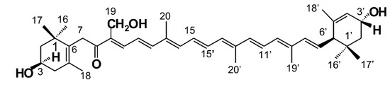 Absorption and Tissue Distribution of Siphonaxanthin from Green Algae
