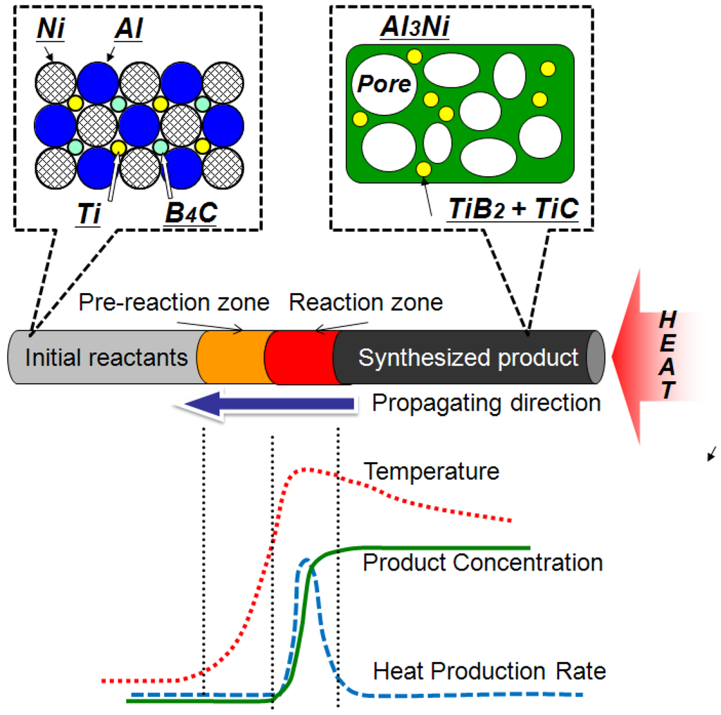A Self-Propagating Foaming Process of Porous Al-Ni Intermetallics Assisted by Combustion Reactions