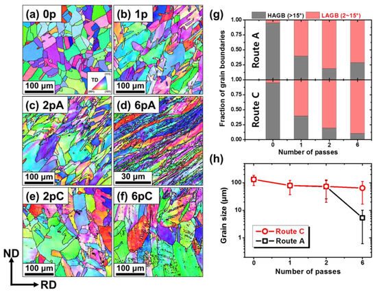 Effect of Processing Route on Microstructure and Mechanical Properties in Single-Roll Angular ...