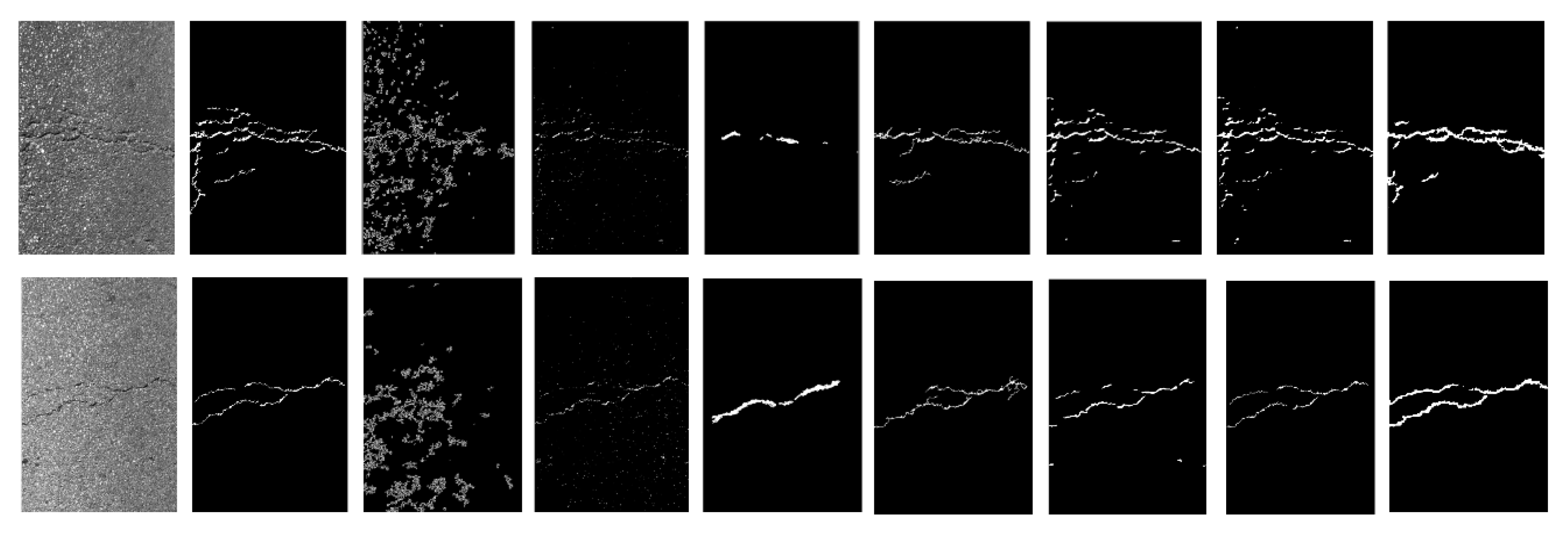 Automatic Crack Detection on Road Pavements Using Encoder-Decoder Architecture