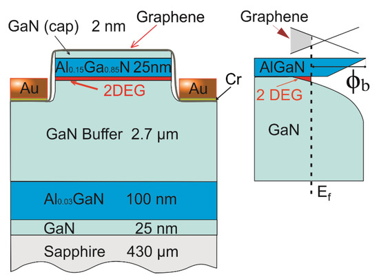 Graphene as a Schottky Barrier Contact to AlGaN/GaN Heterostructures