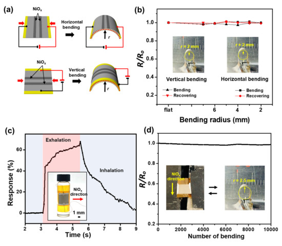 Flexible Ni/NiOx-Based Sensor for Human Breath Detection