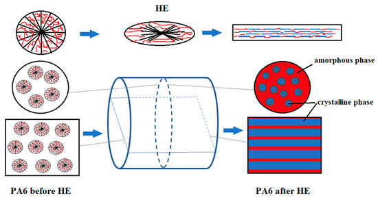 Structural Hierarchy of PA6 Macromolecules after Hydrostatic Extrusion