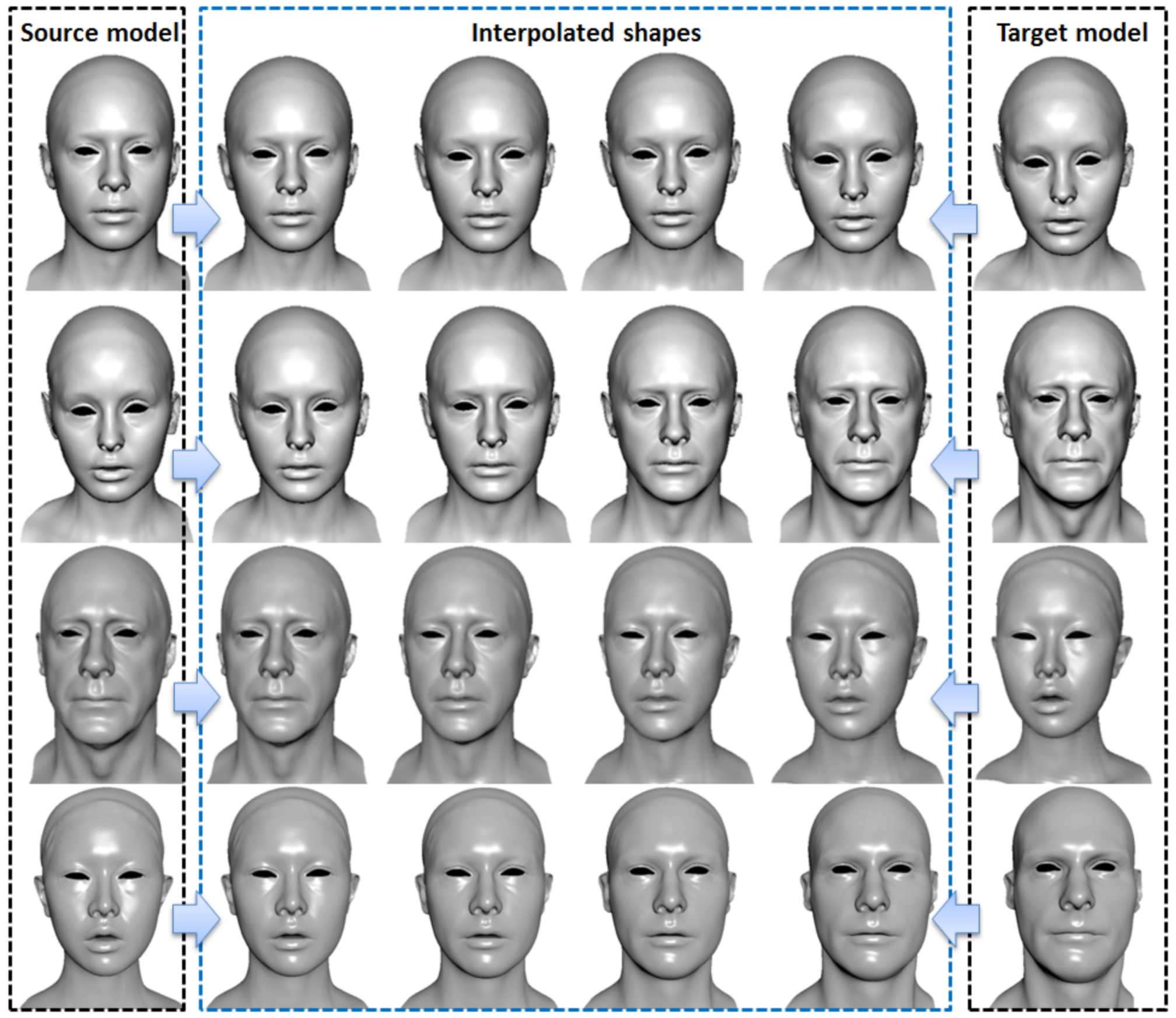 PDE Surface-Represented Facial Blendshapes