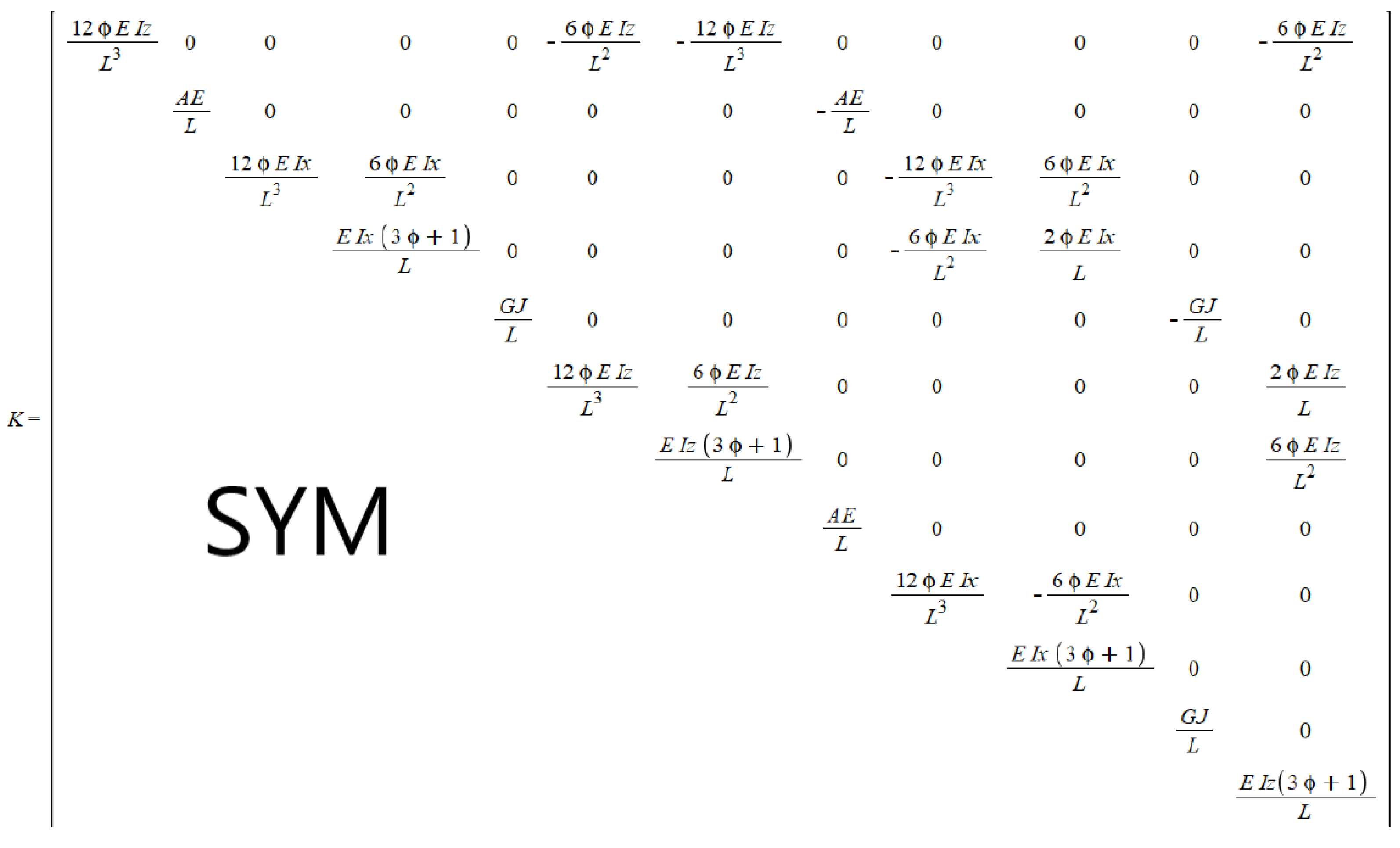 Finite Element Beam Stiffness Matrix - The Best Picture Of Beam Finite Element Beam Stiffness Matrix - The Best Picture Of Beam