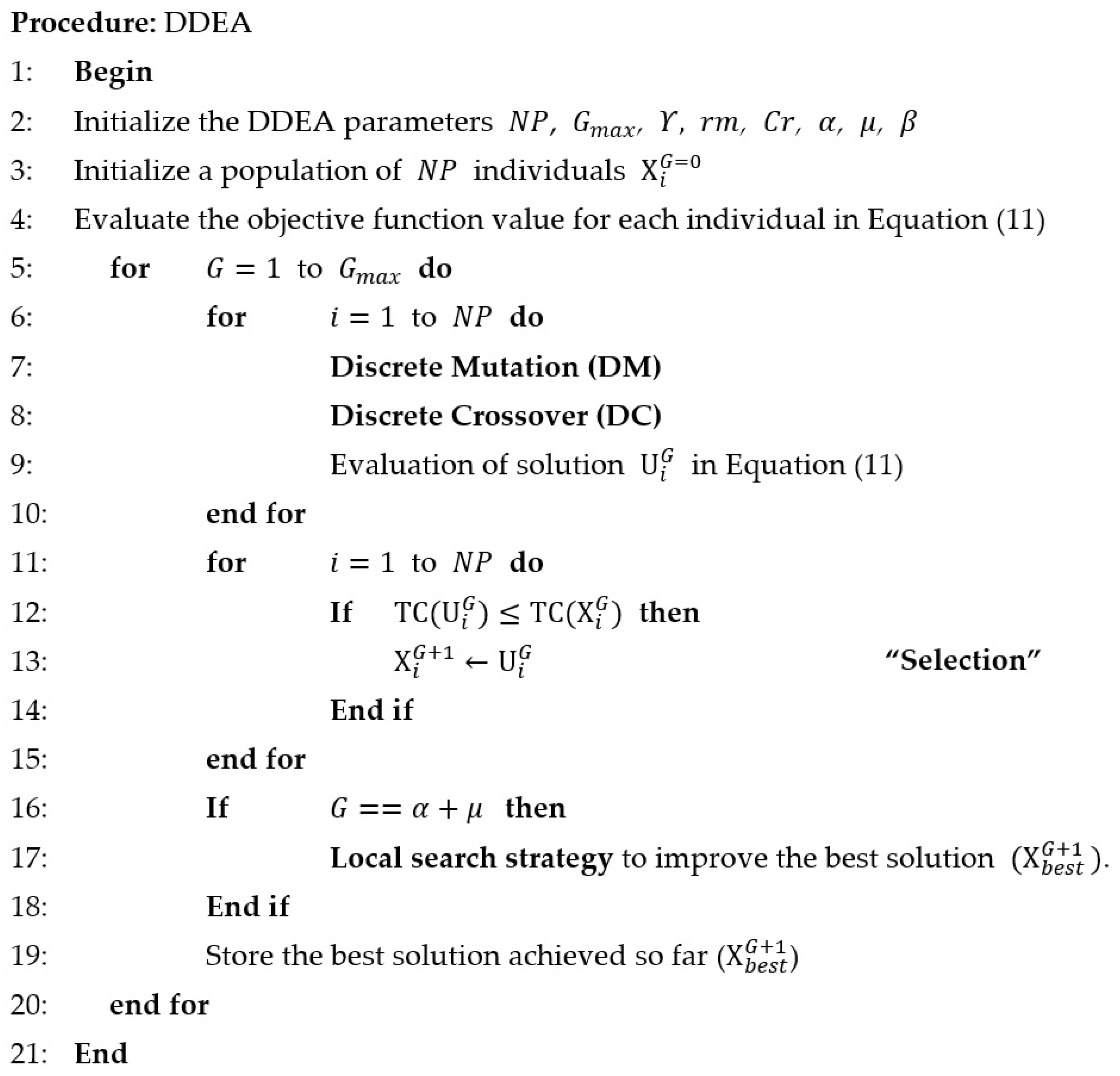 Mathematics | Free Full-Text | A Novel Modified Discrete Differential Evolution Algorithm to ...
