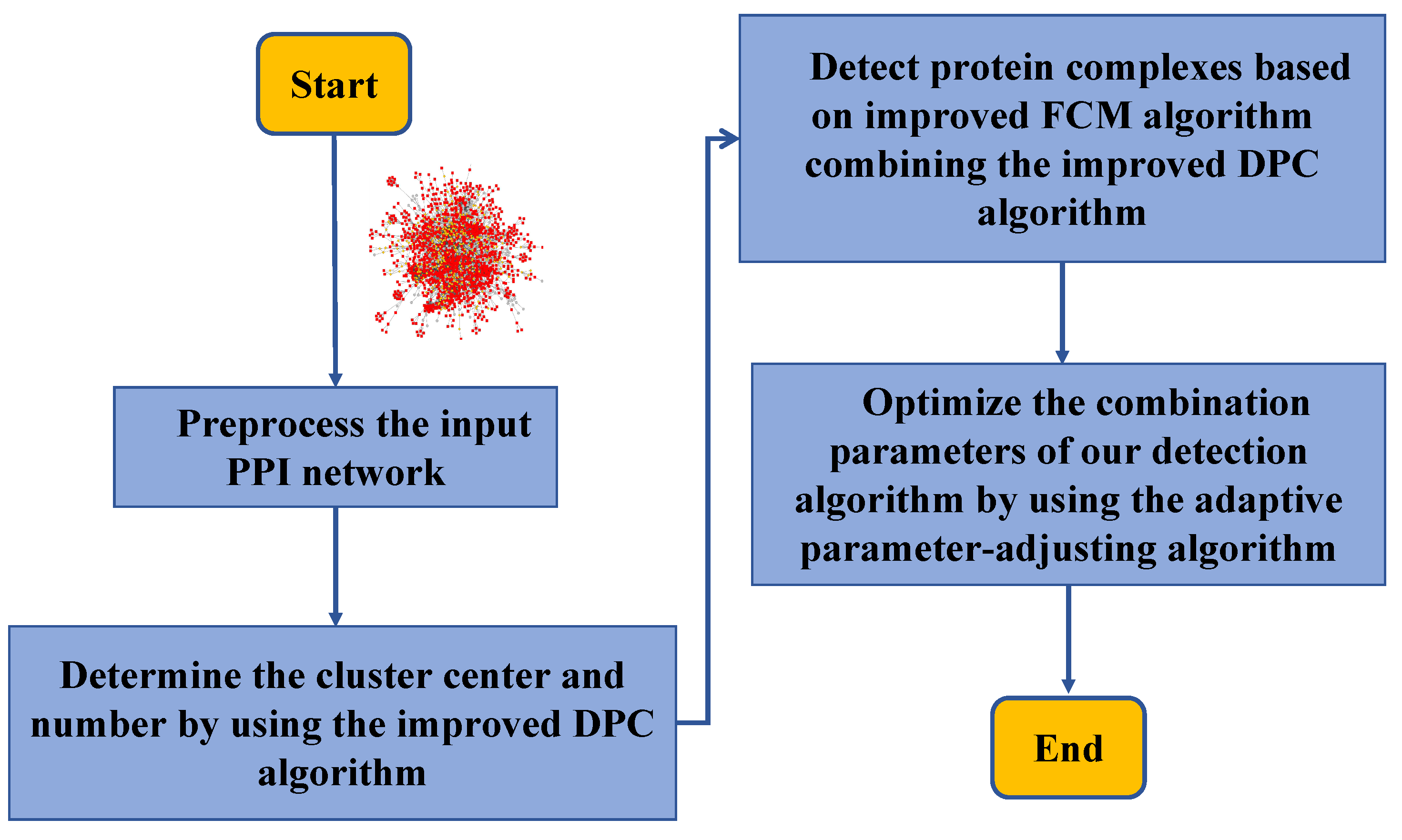 A Method for Detecting Overlapping Protein Complexes Based on an Adaptive Improved FCM ...