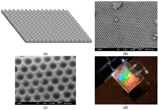 2D Optical Gratings Based on Hexagonal Voids on Transparent Elastomeric ...