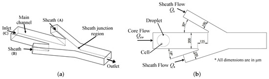 Encapsulated Cell Dynamics in Droplet Microfluidic Devices with Sheath Flow