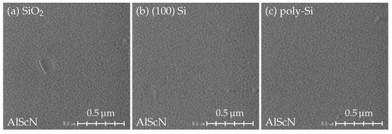 Growth of Highly c-Axis Oriented AlScN Films on Commercial Substrates