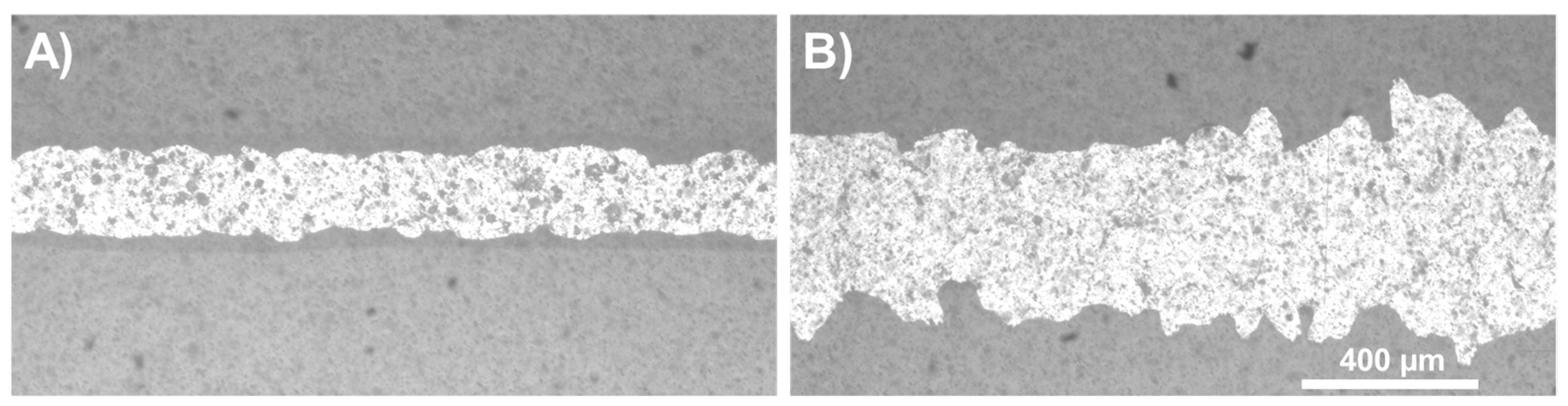 Bulge-Free and Homogeneous Metal Line Jet Printing with StarJet Technology