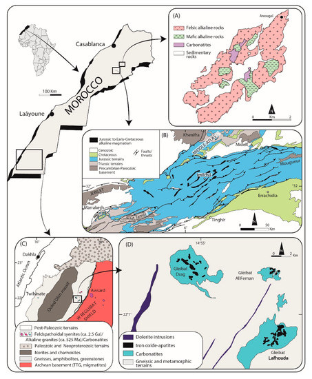 Phosphate Rocks: A Review of Sedimentary and Igneous Occurrences in Morocco