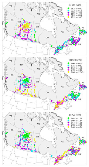 Normative Mineralogy of 1170 Soil Profiles across Canada