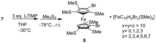 1,1′-Dibromo-2,2′,5,5′-tetrakis(methylthio)ferrocene