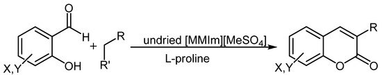 Knoevenagel Reaction in [MMIm][MSO4]: Synthesis of Coumarins