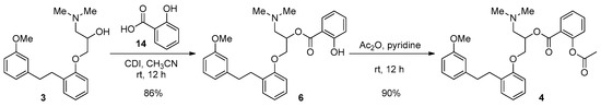 Aspirination of α-Aminoalcohol (Sarpogrelate M1)