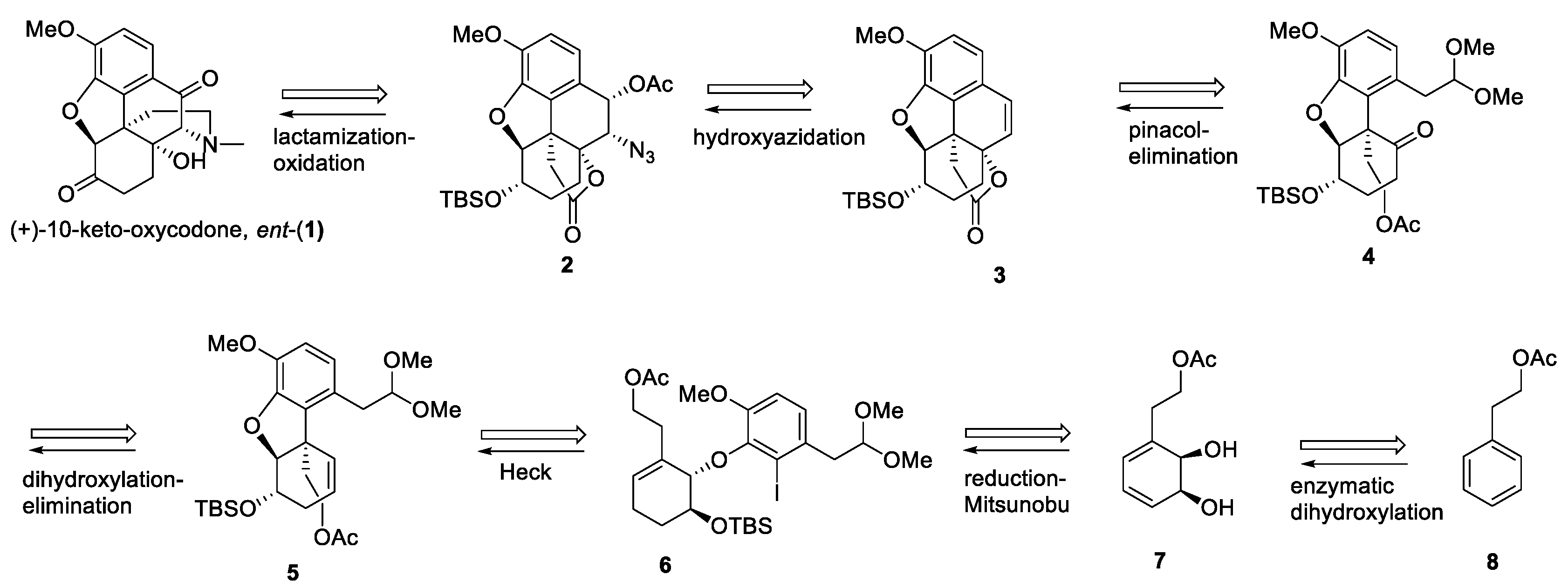 Chemoenzymatic Total Synthesis of (+)-10-Keto-Oxycodone from Phenethyl ...