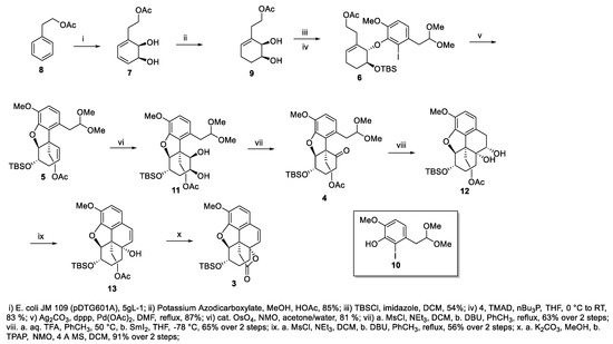 Chemoenzymatic Total Synthesis of (+)-10-Keto-Oxycodone from Phenethyl ...